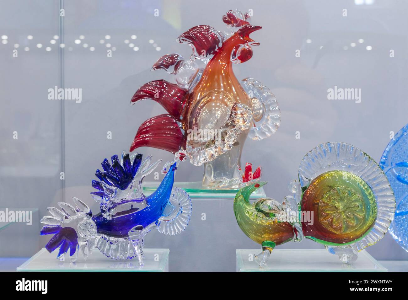 Crystal sculpture of bird, museum, Vladimir, Vladimir region, Russia ...