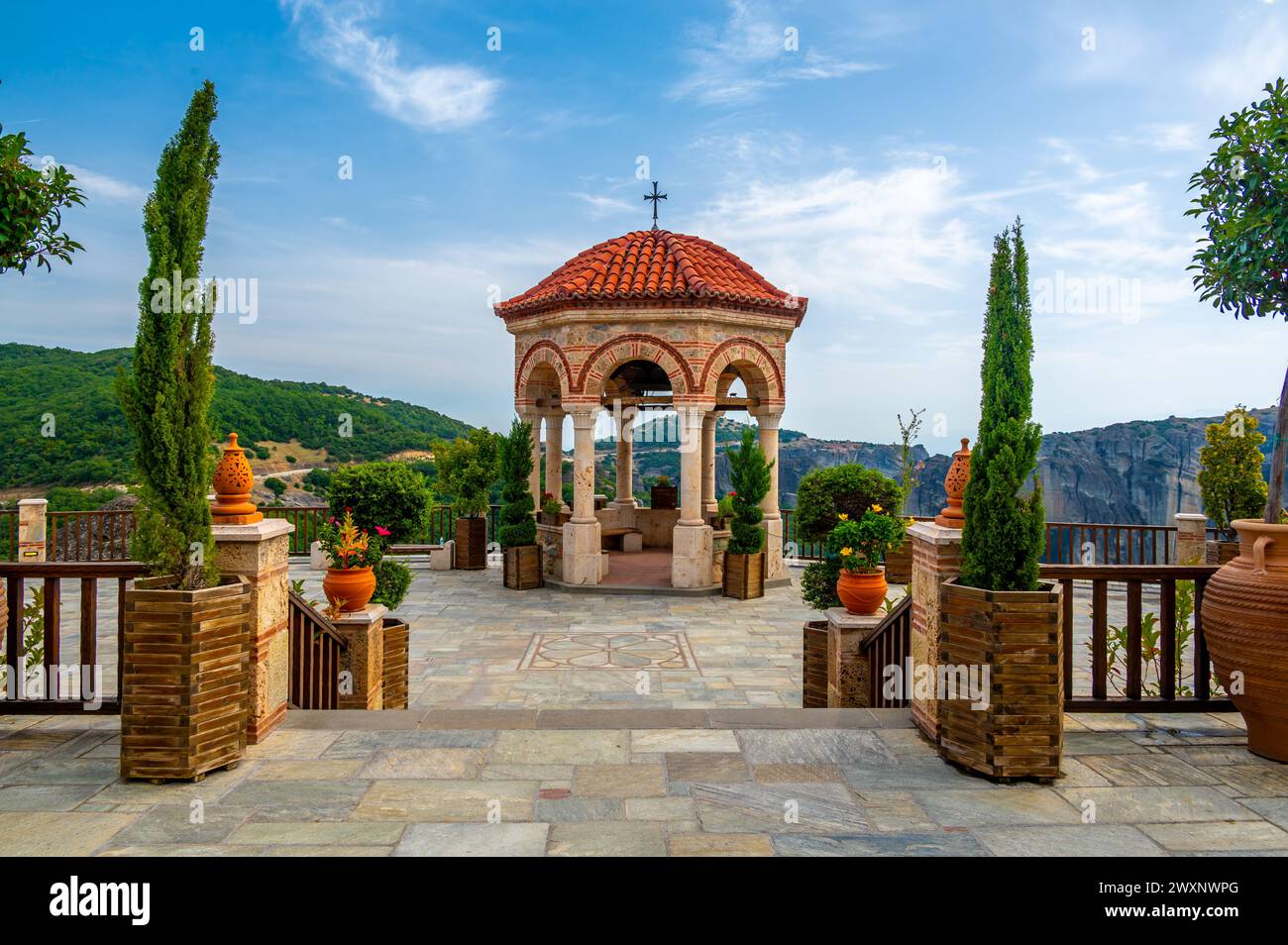 Meteora, Greece - 19.9.2023: Peoples and tourist visit the Meteora ...