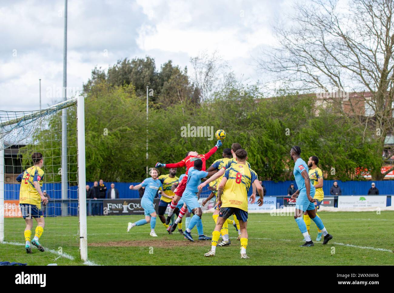 Brentwood, Uk, Essex 1st Apr 2024 Brentwood Town Football club v Witham ...