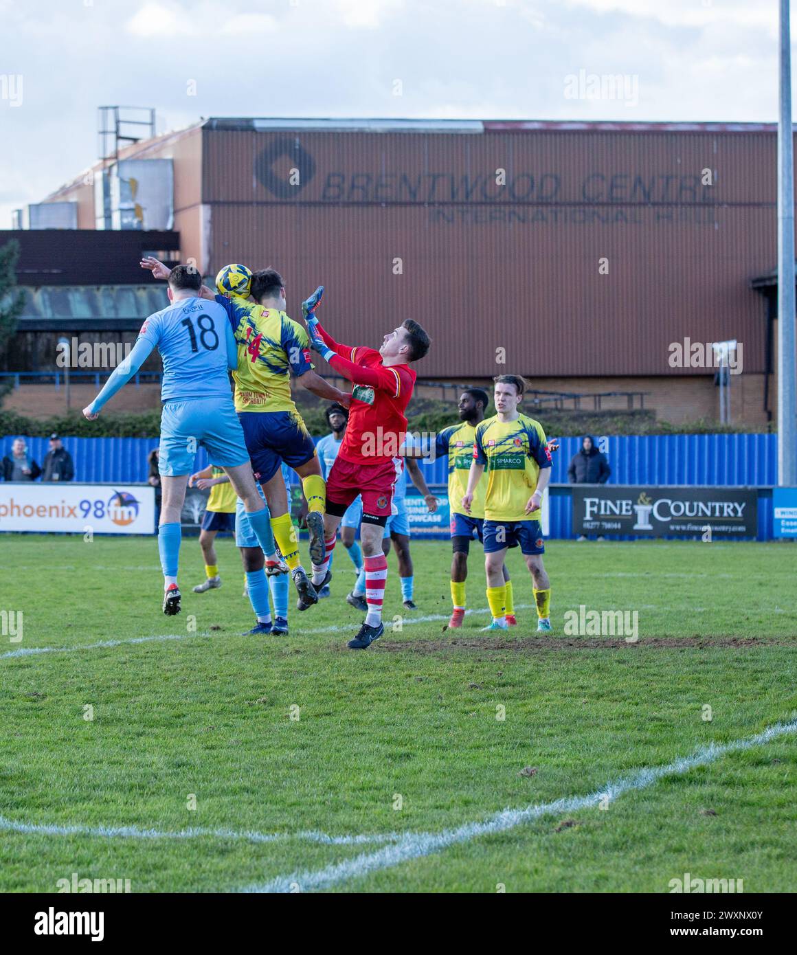 Brentwood, Uk, Essex 1st Apr 2024 Brentwood Town Football club v Witham ...