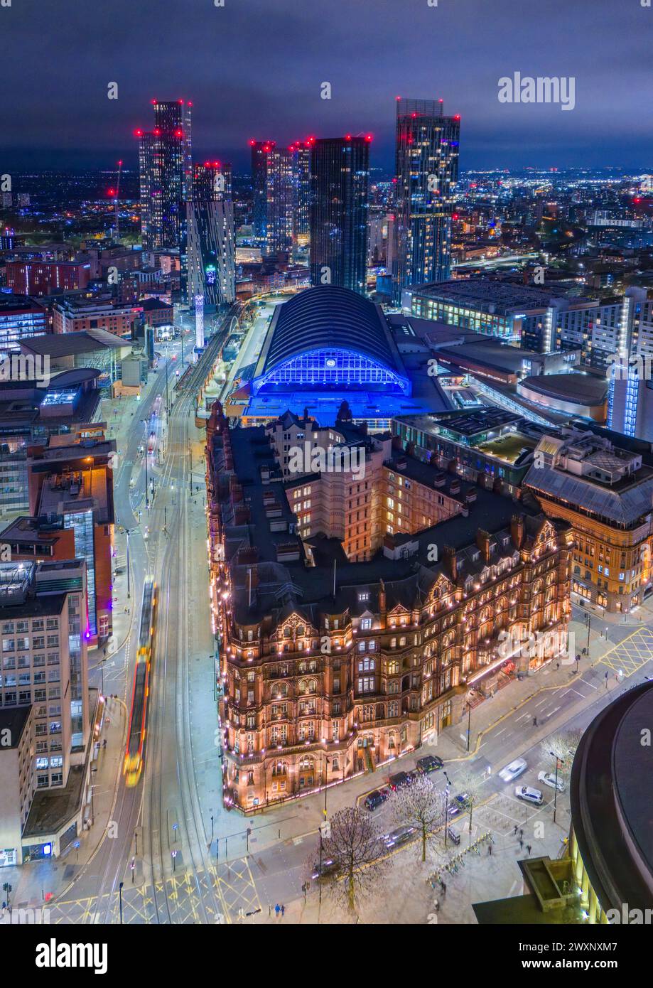 Manchester City Centre, United Kingdom. Aerial Image taken with a DJI ...