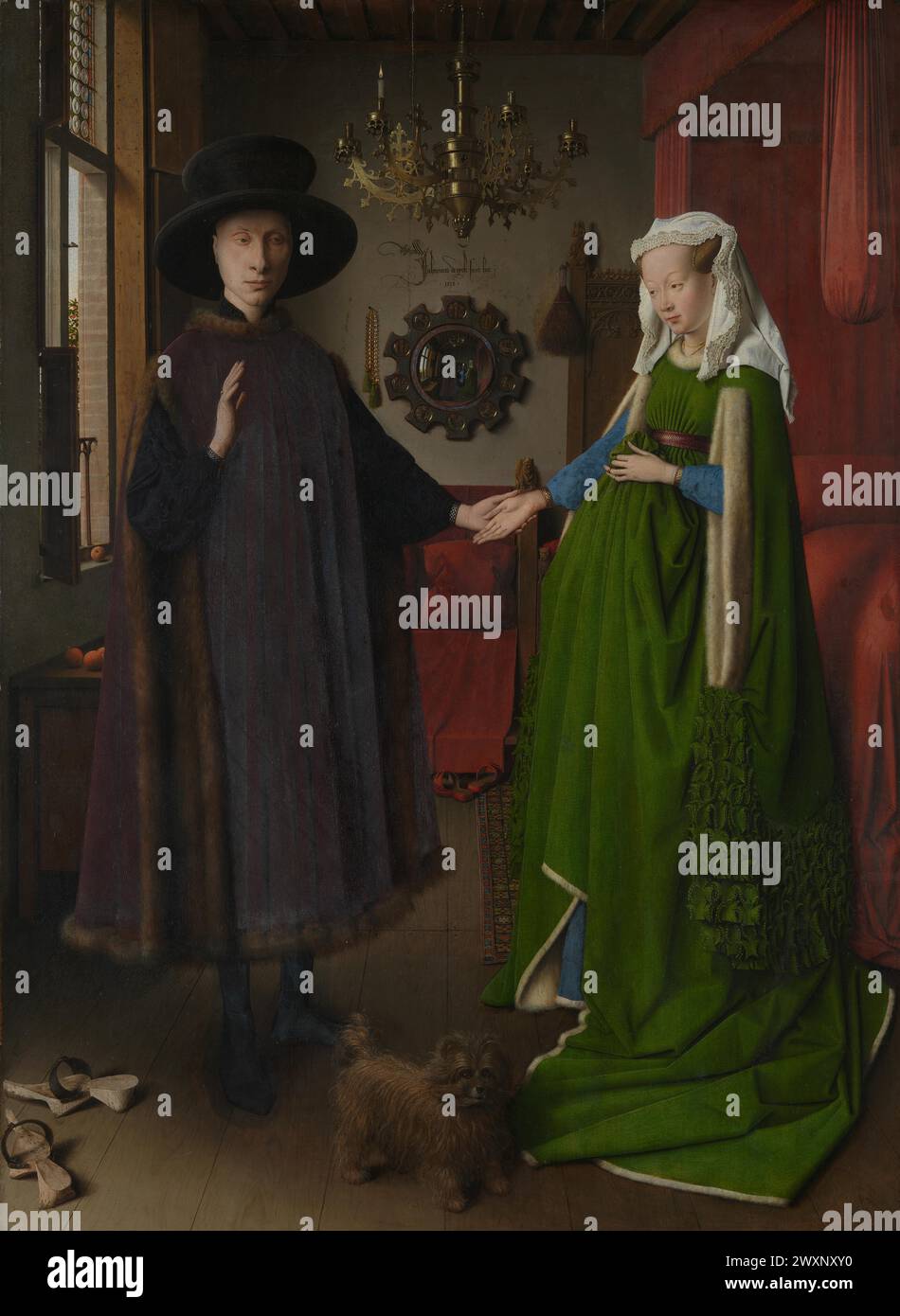 The Arnolfini Portrait, oil on oak, 1434. National Gallery, London Jan ...
