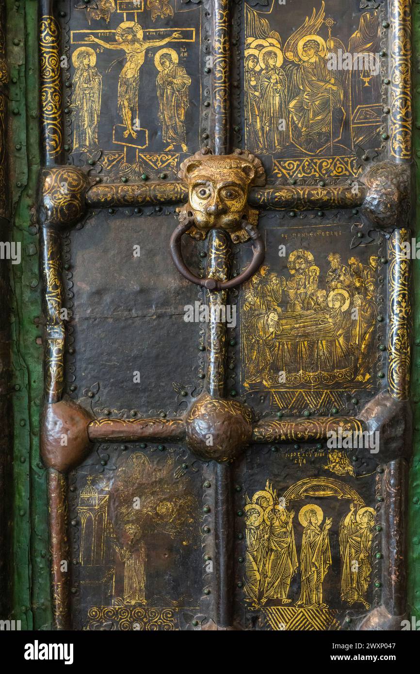 Copper gates, 13th century, Cathedral of the Nativity of the Theotokos ...
