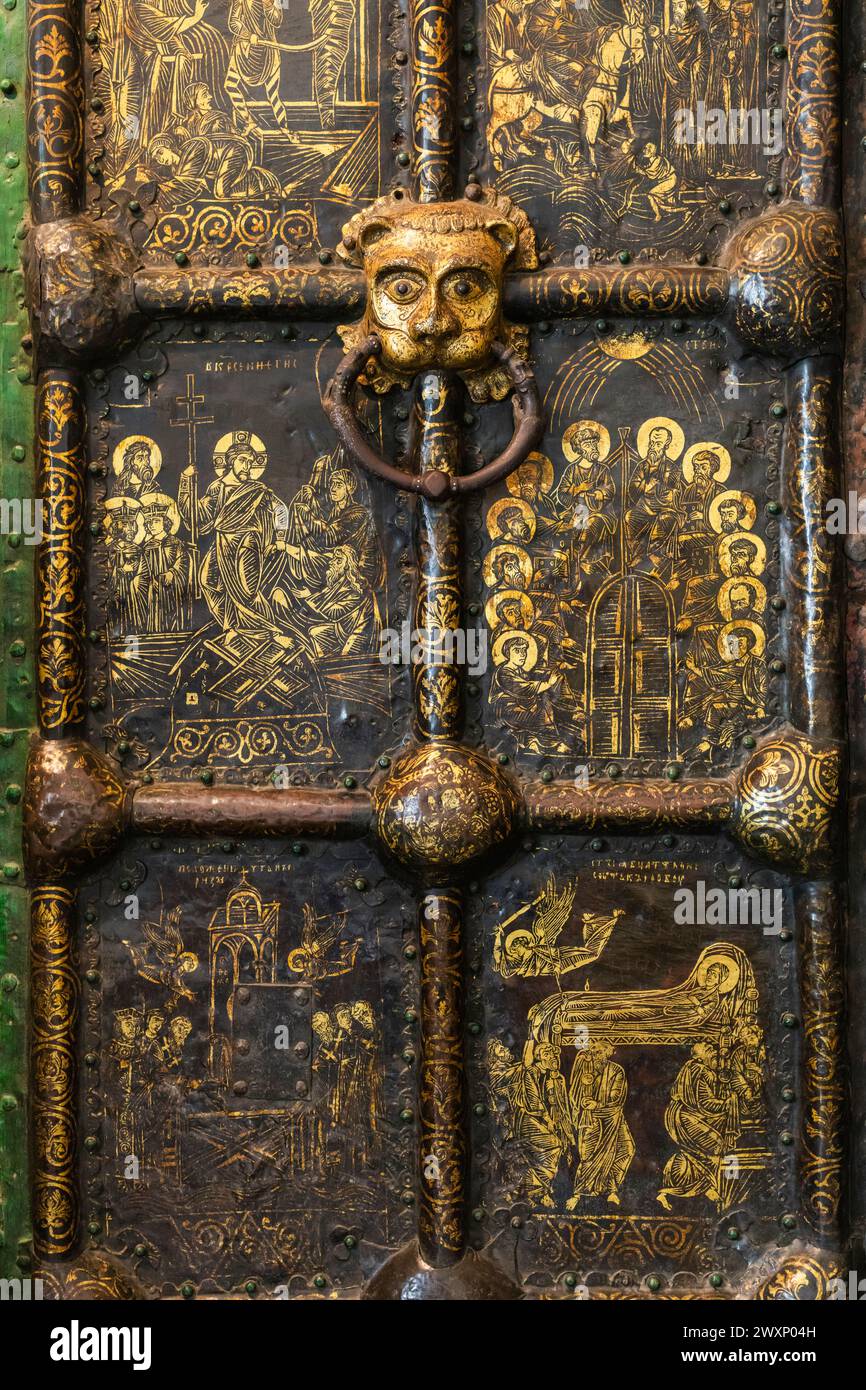 Copper gates, 13th century, Cathedral of the Nativity of the Theotokos ...