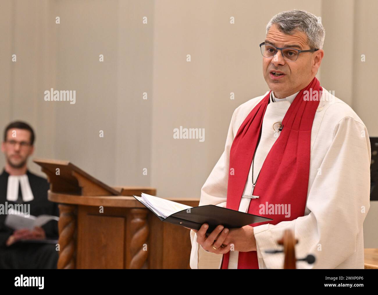 Berlin, Germany. 01st Apr, 2024. Bishop Oliver Schuegraf, Chairman of ...
