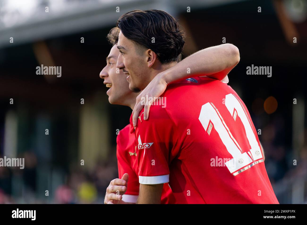 EINDHOVEN, NETHERLANDS - APRIL 1: Emir Bars of PSV U23 celebrates after ...
