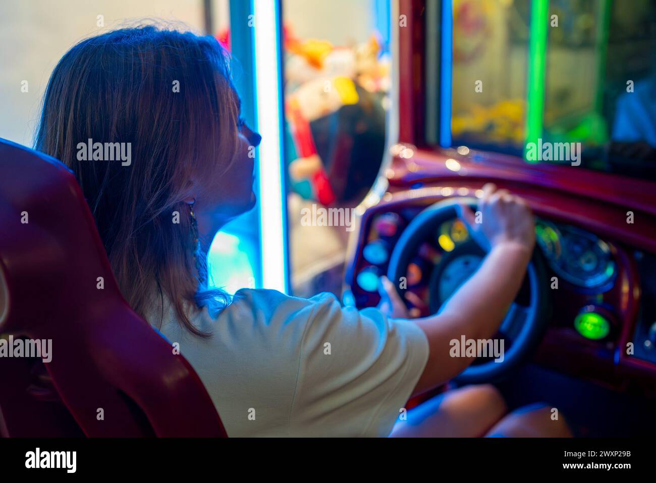 Computer woman gear game control hi-res stock photography and images ...