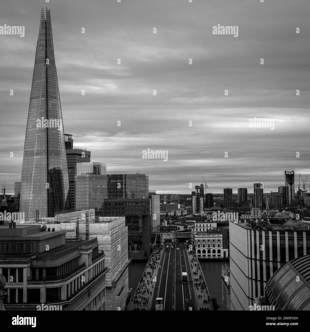 High view the Shard and building in London UK Stock Photo - Alamy