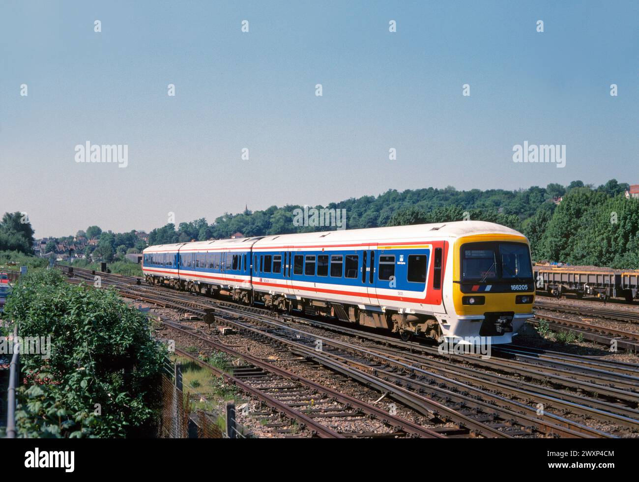 A Class 166 diesel multiple unit number 166205 working a Network ...