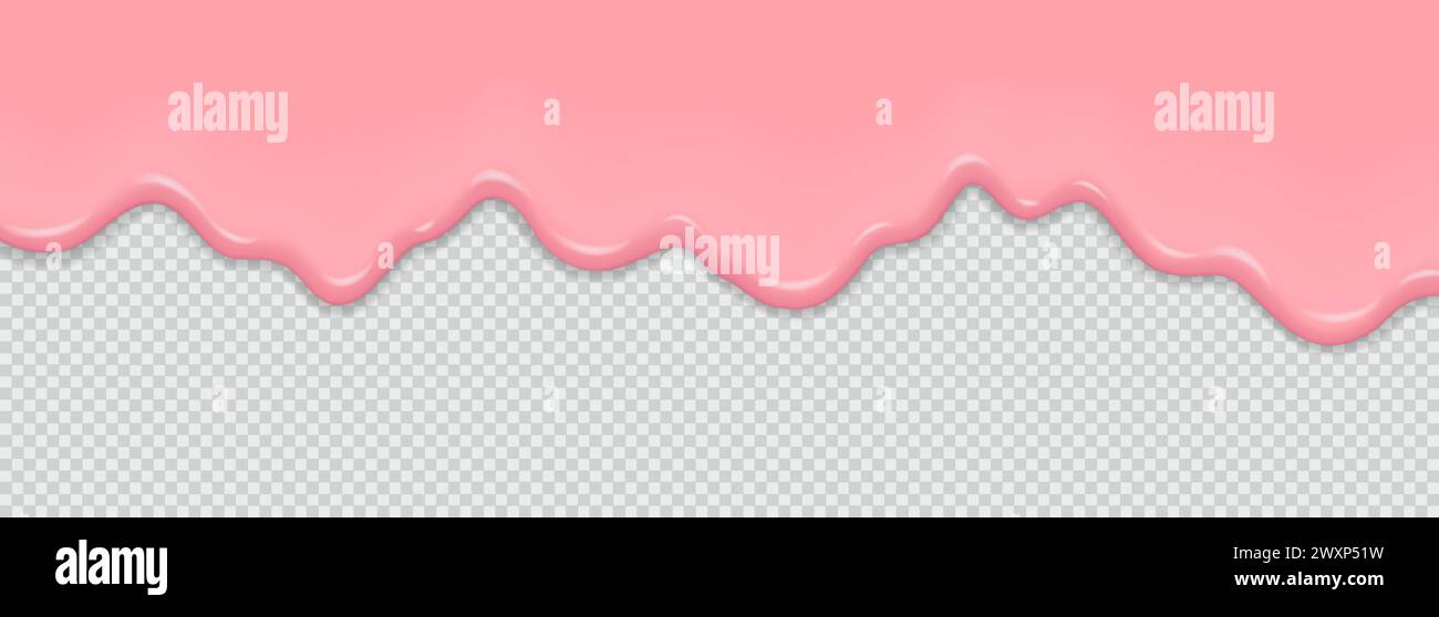 Texture liquid pink sweet caramel or gum on a transparent background ...