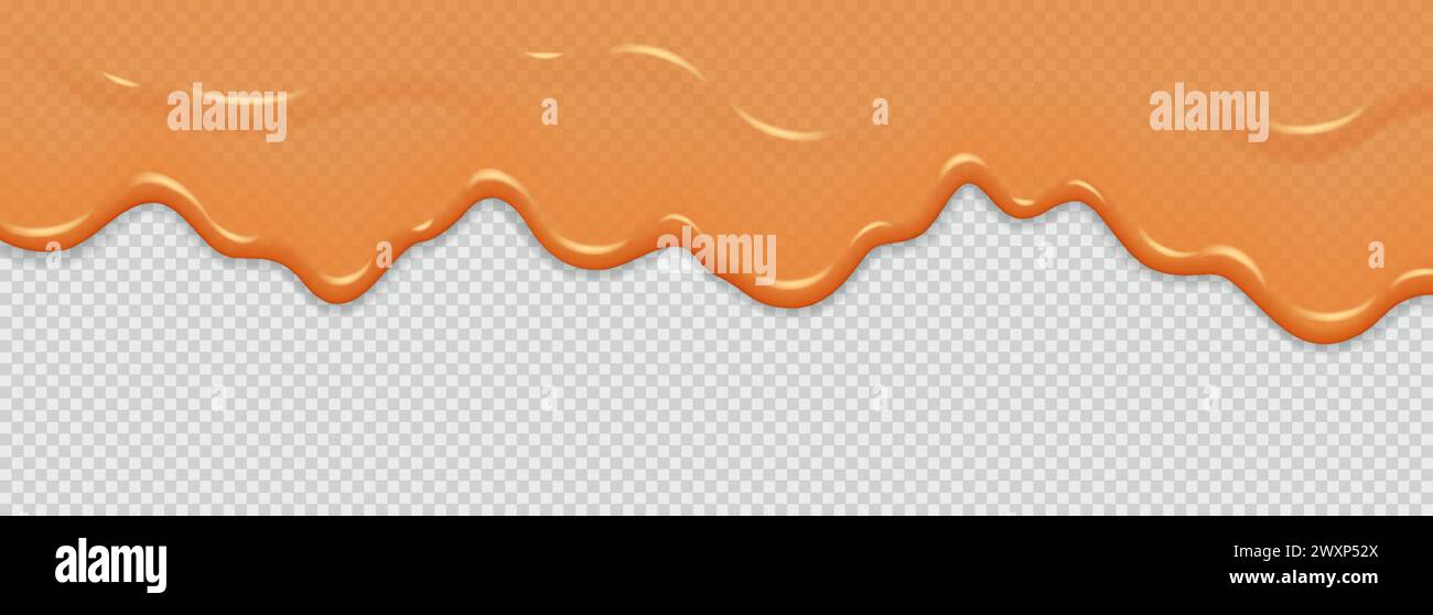 Caramel drip flow. Oil, honey, caramel, maple syrup or sauce splash ...