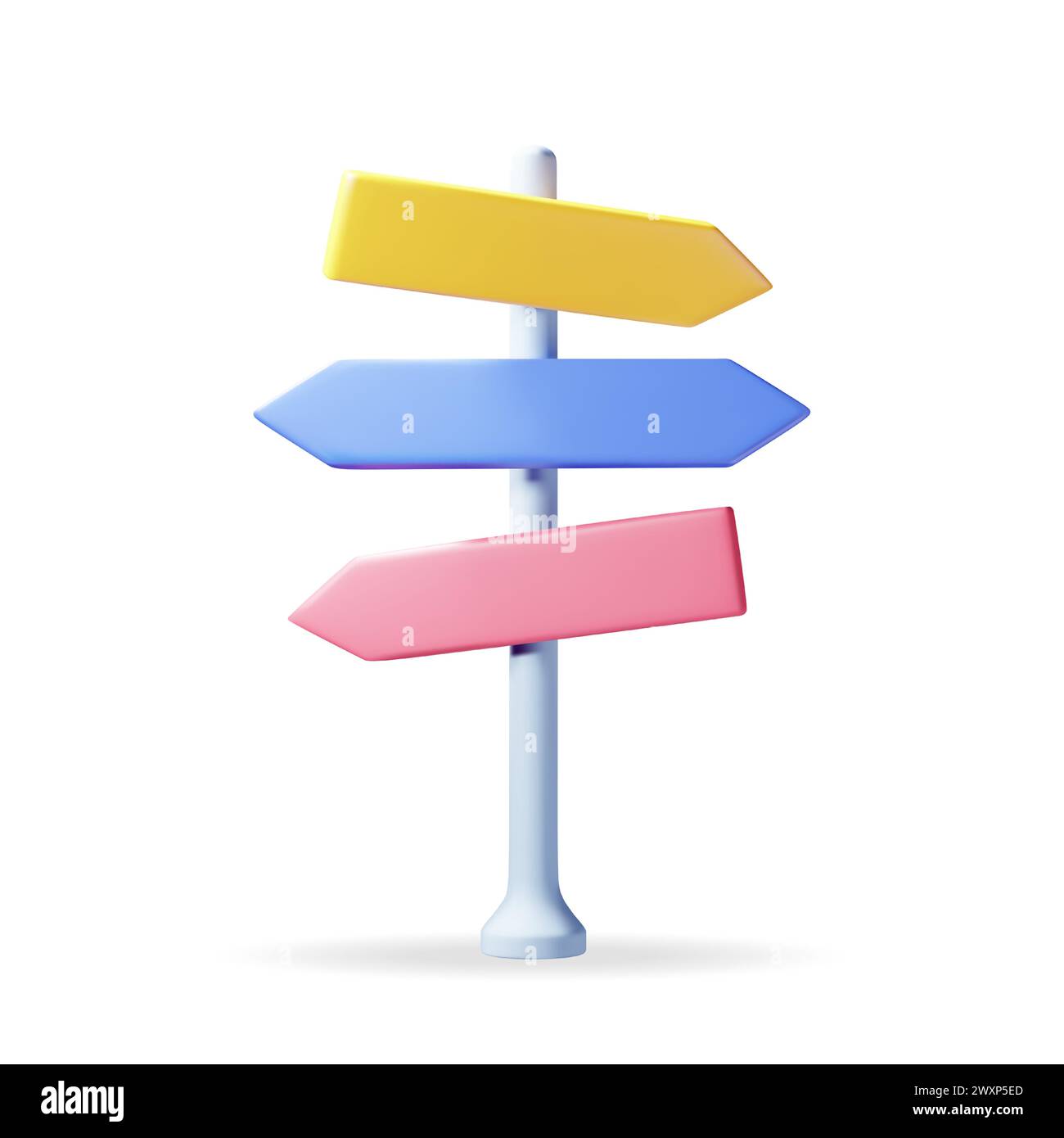 3D Empty Signpost with Directions Isolated Stock Vector Image & Art - Alamy