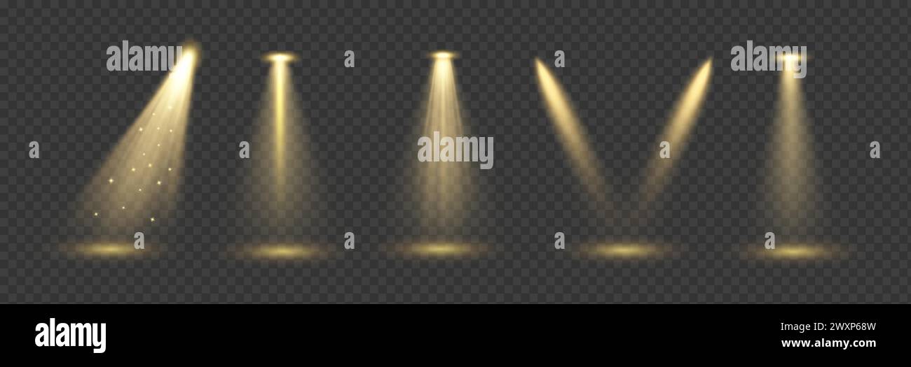 Illumination backlight effects 3d realistic vector illustration set ...