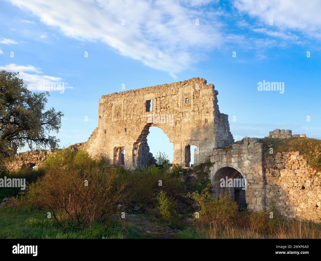 Historic Mangup Kale fortress stony walls ruins (Mangup Kale - historic ...