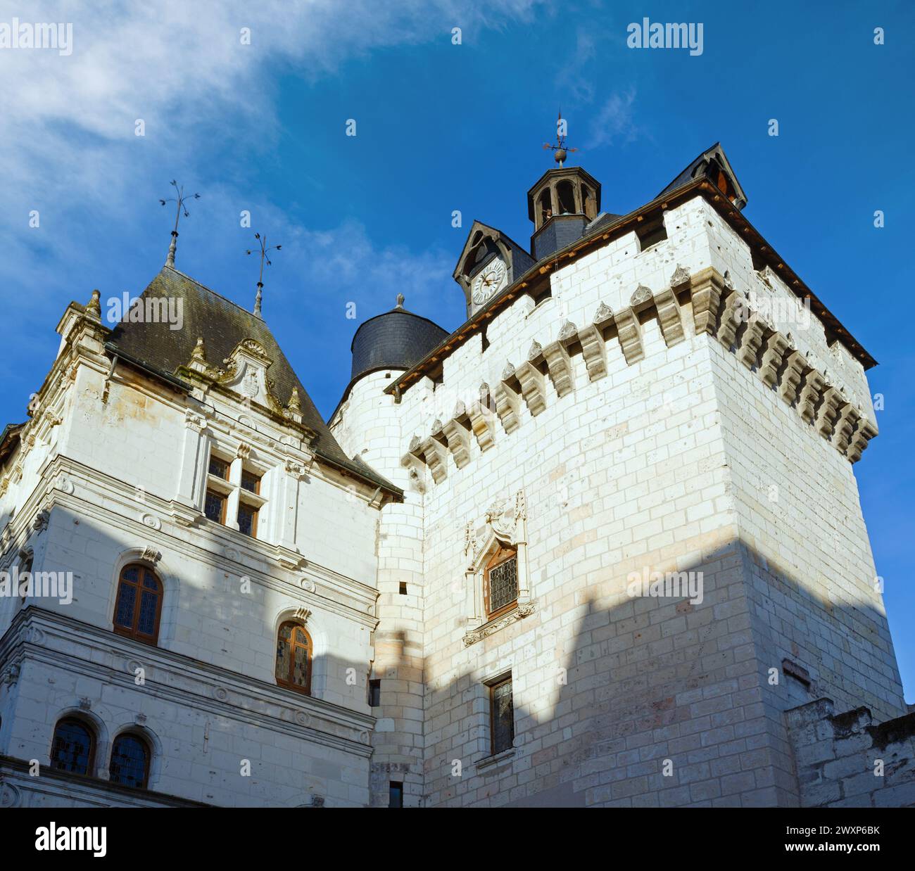 Church top view in Royal City of Loches (France Stock Photo - Alamy