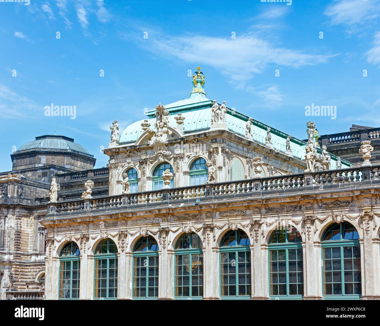 Fragment of Zwinger palace (today is a museum complex) in Dresden ...