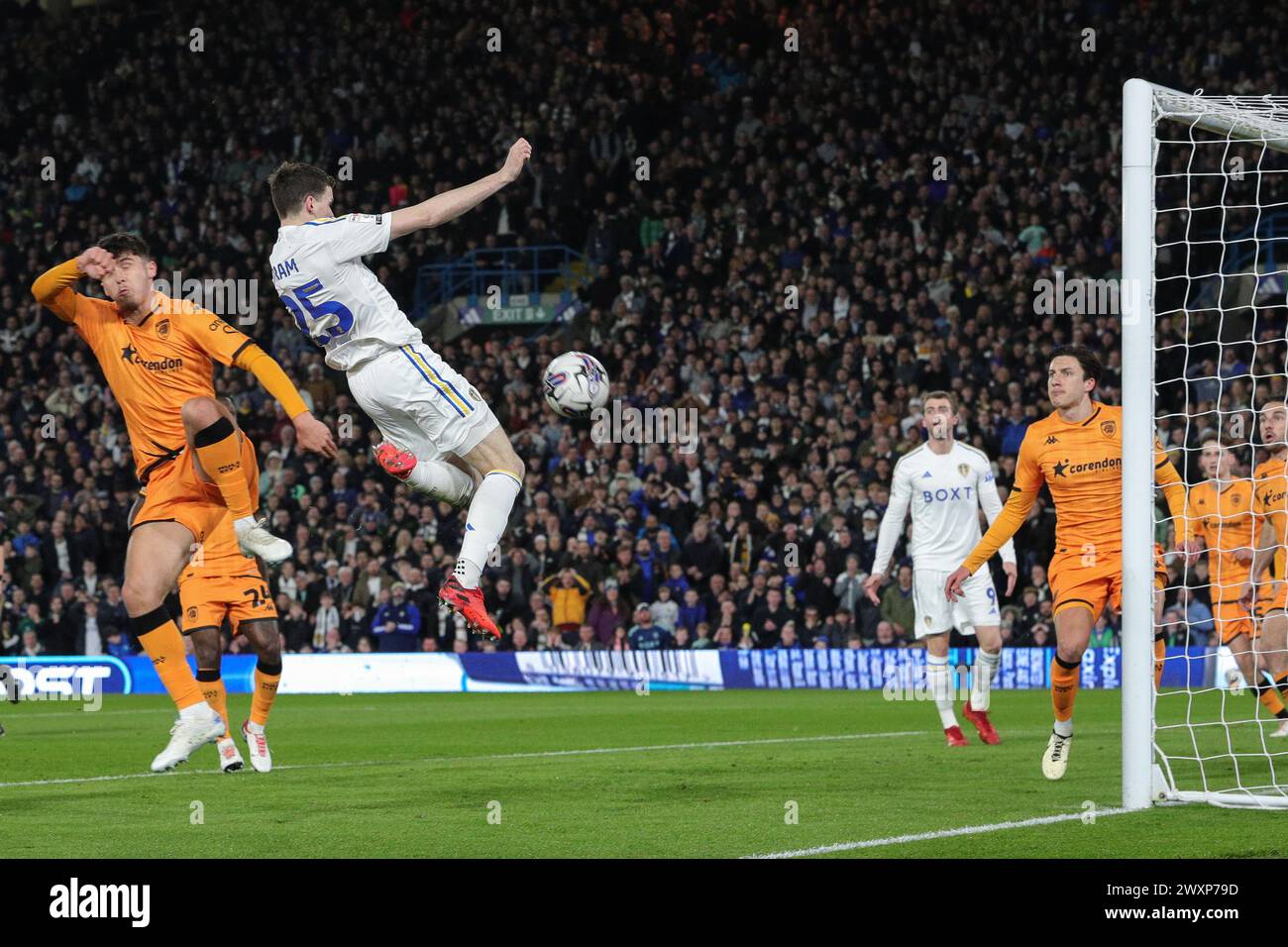 Sam Byram of Leeds United scores a goal and makes it 1-0 during the Sky ...