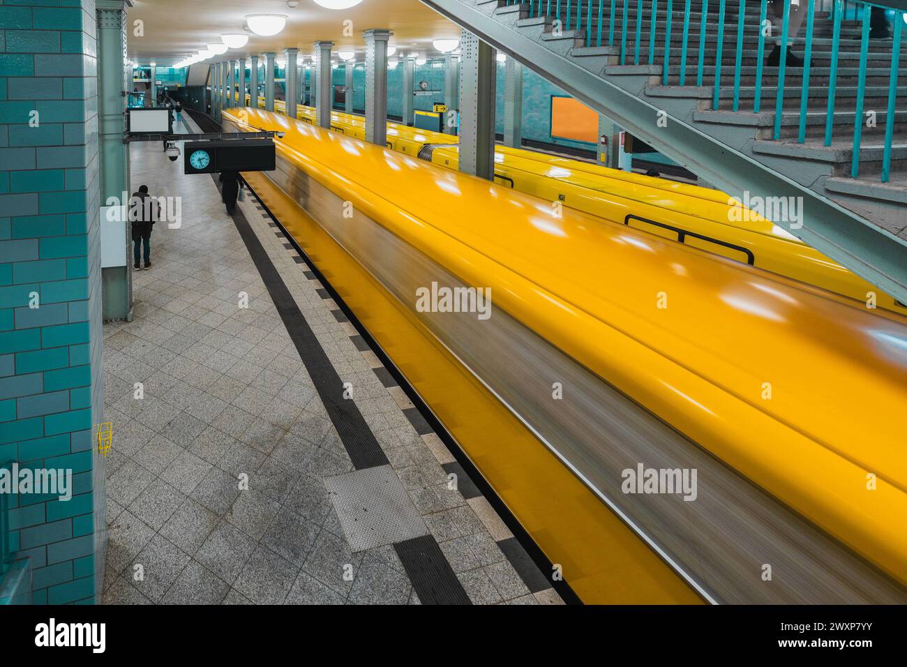 Metro or ubahn station of Alexanderplatz in Berlin. Underground station ...