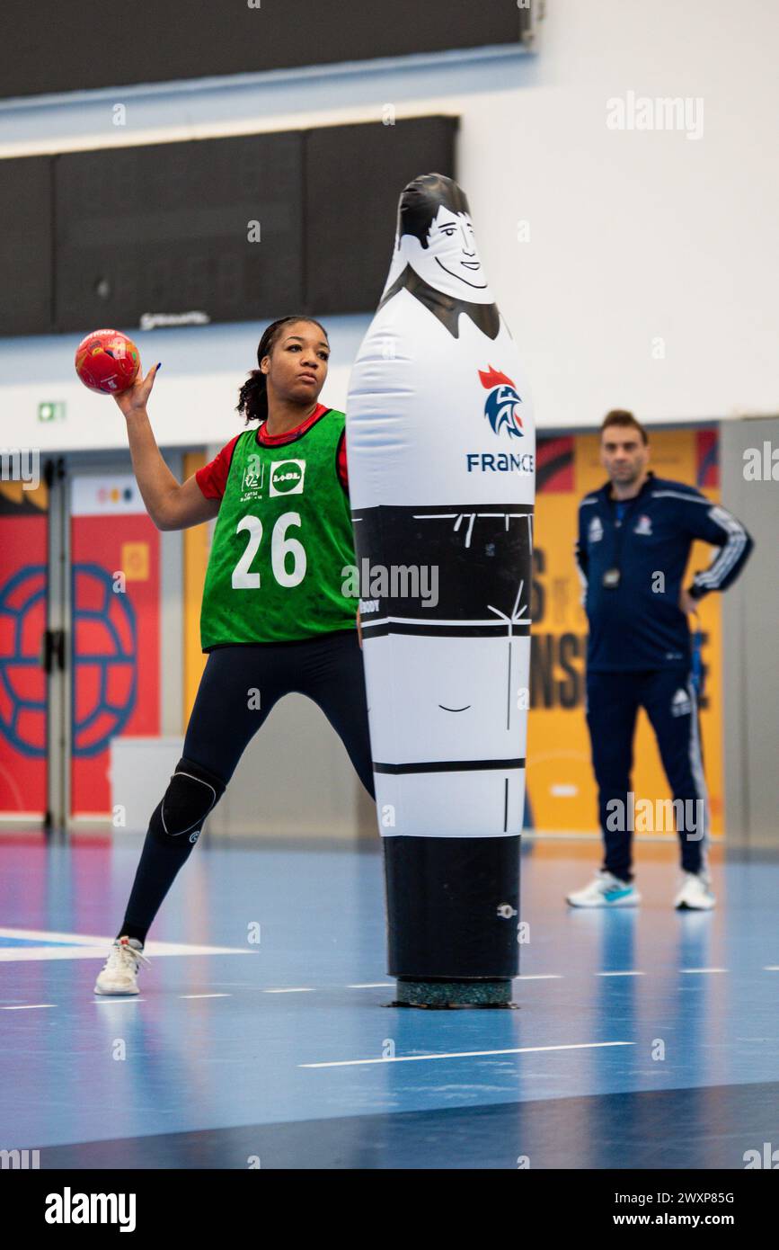 Pauletta Foppa of France controls the ball during the training of the ...