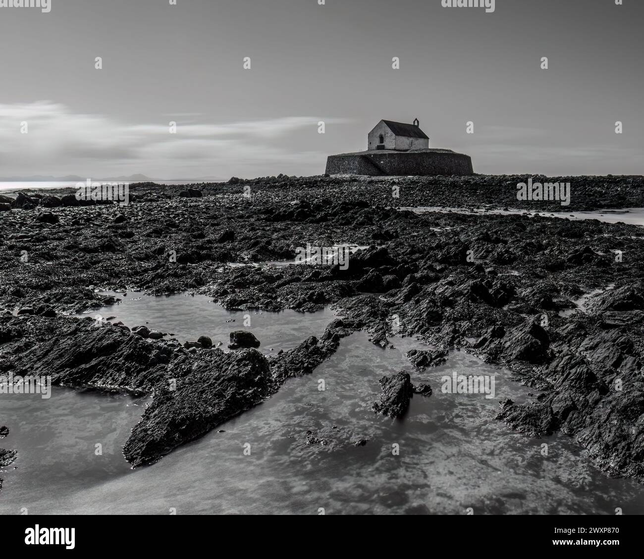 St Cwyfan"s Church, Anglesey Stock Photo - Alamy