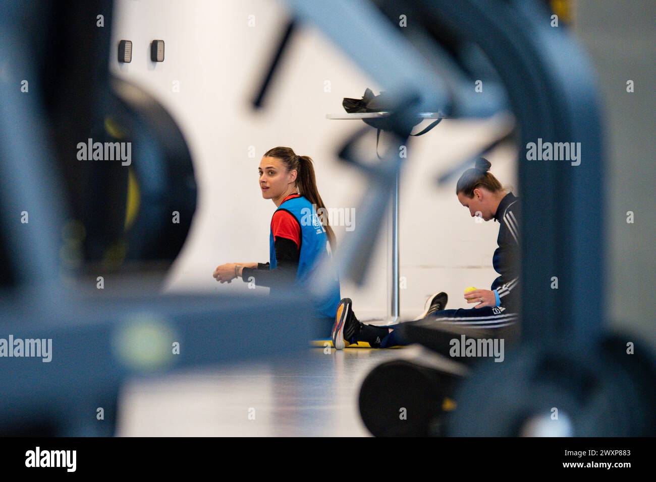 Laura Glauser of France during the training of the French women's ...