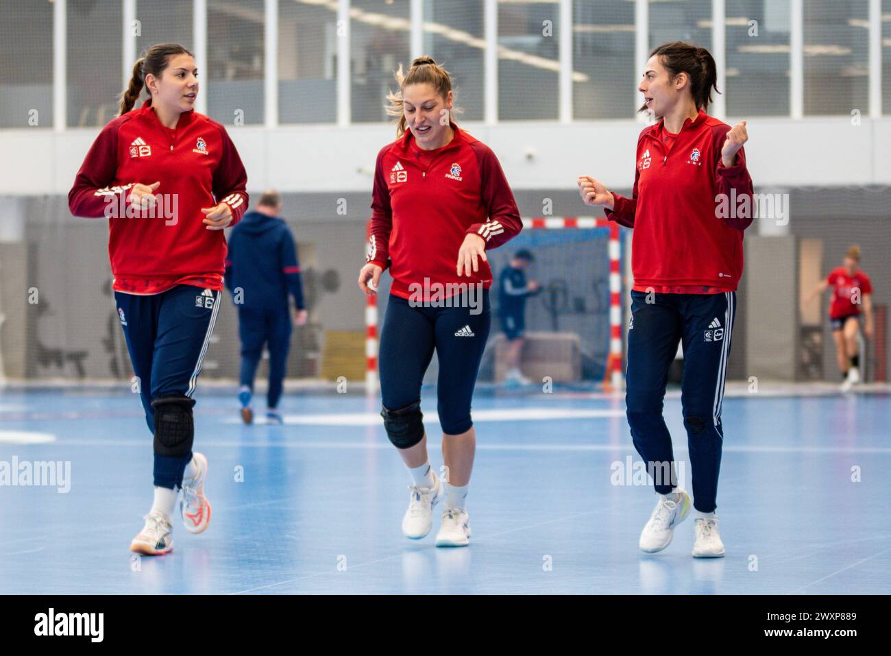 Laura Flippes of France, Chloe Valentini of France and Lucie Granier of ...
