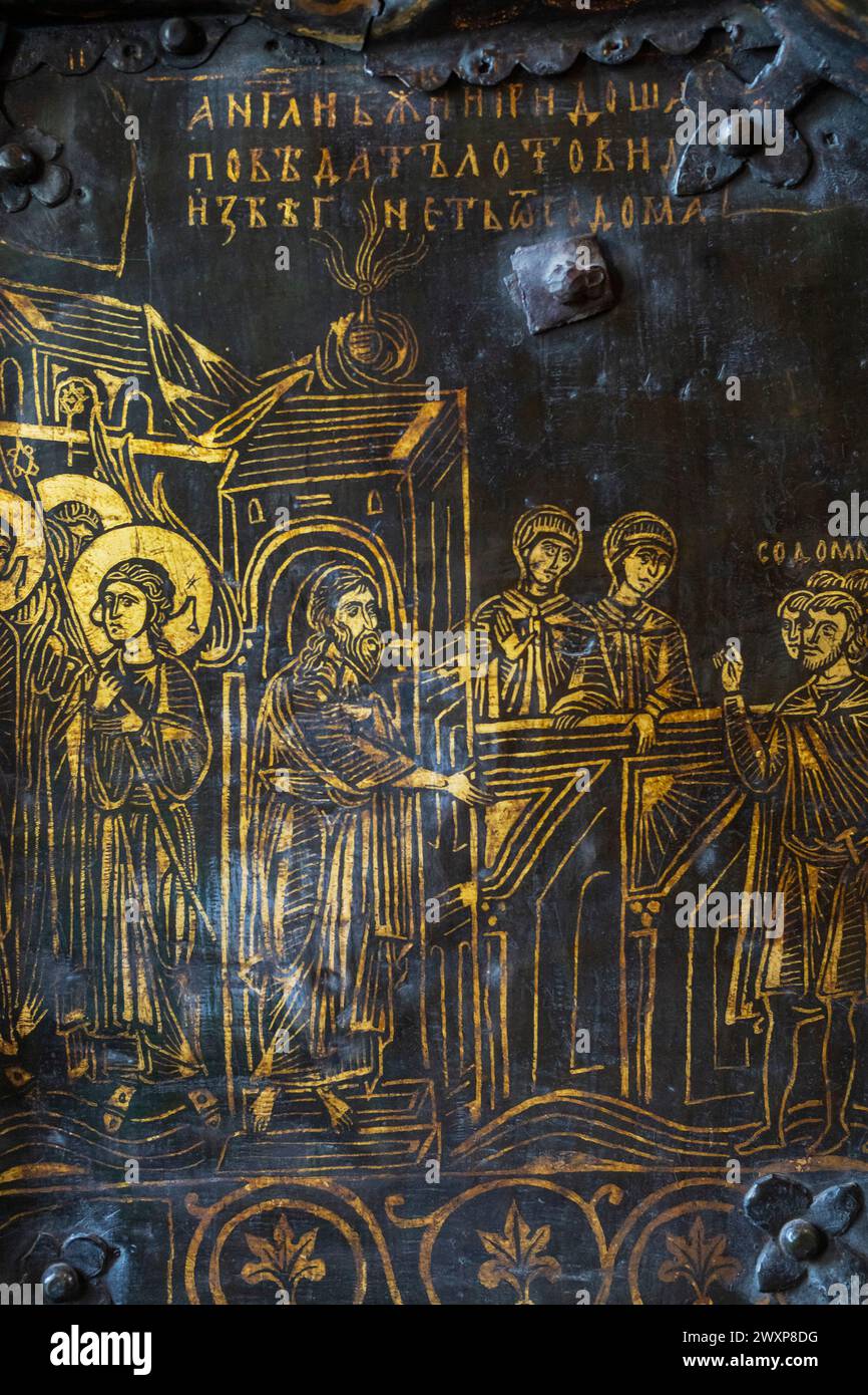Copper gates, 13th century, Cathedral of the Nativity of the Theotokos ...