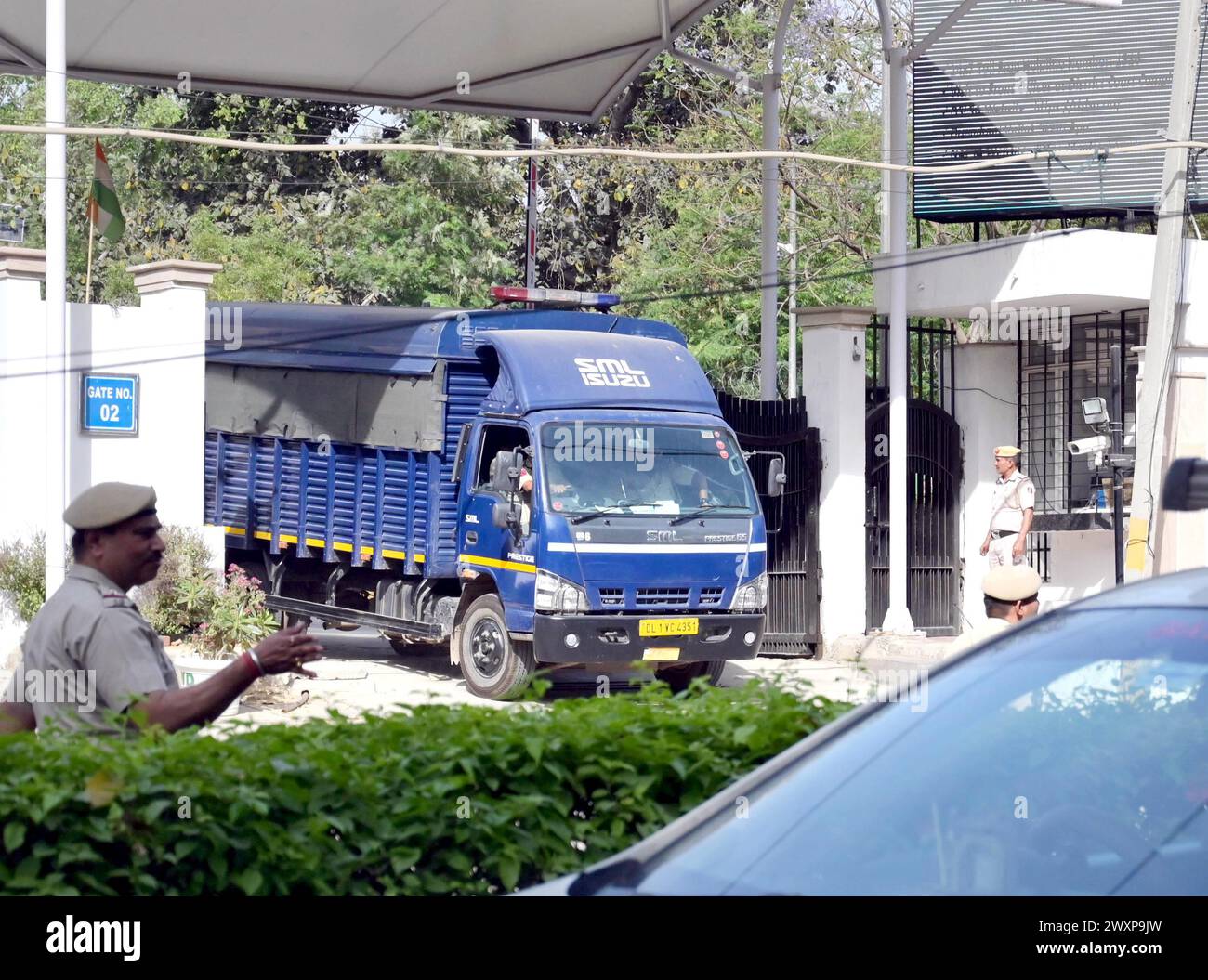 New Delhi, India. 01st Apr, 2024. NEW DELHI, INDIA - APRIL 1: Jail van ...