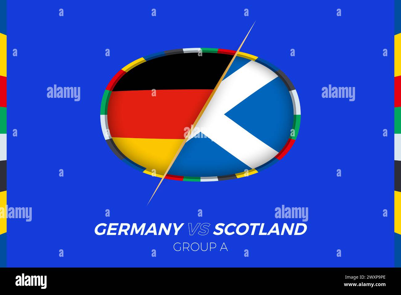 Germany vs Scotland football match icon for European football ...