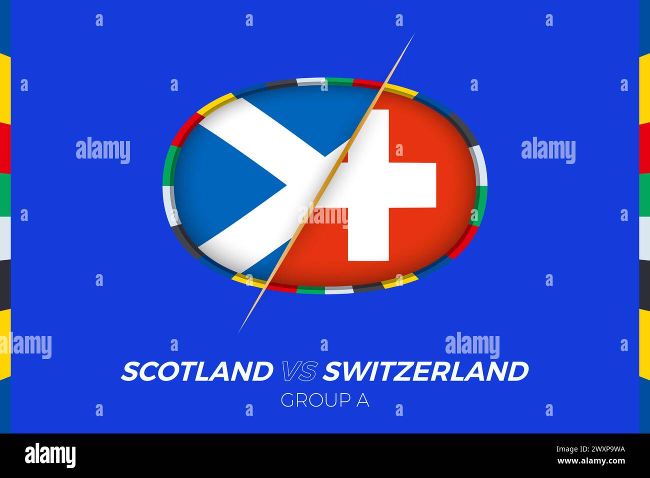 Scotland vs Switzerland football match icon for European football ...