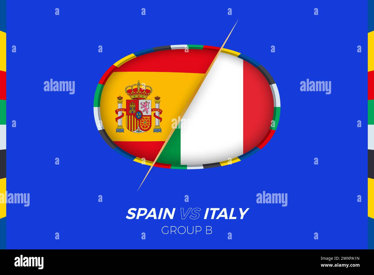 Spain vs italy football Stock Vector Images - Alamy
