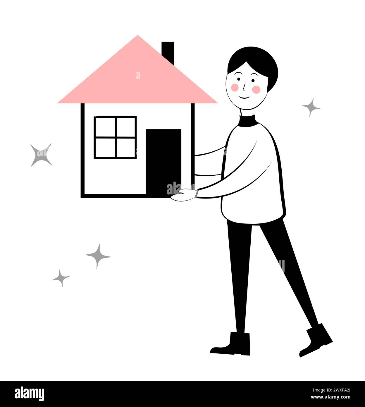 House of the rich man Stock Vector Images - Alamy