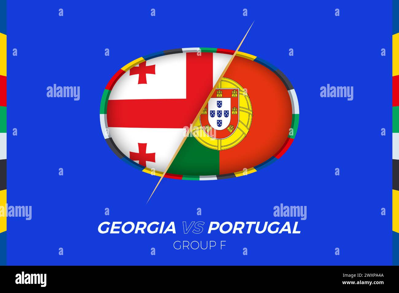 Georgia vs Portugal football match icon for European football ...