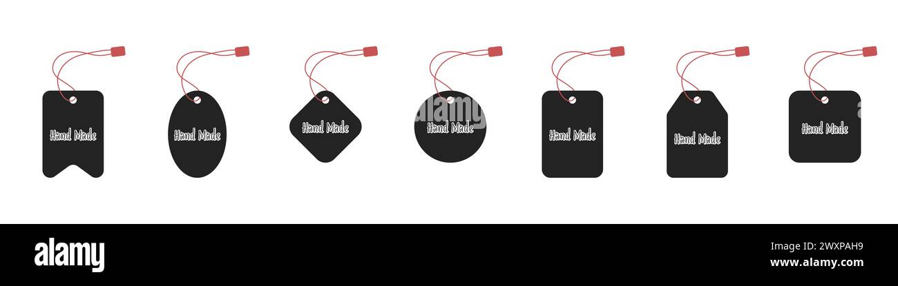 Handmade vector embroidery. Price list for sale vector. Sticker for ...