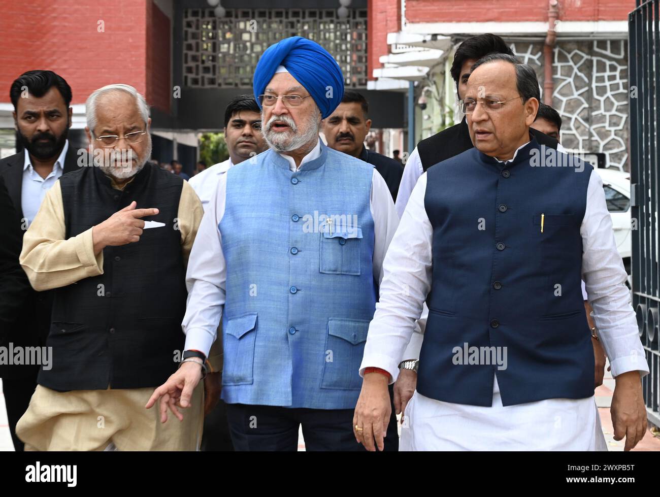 NEW DELHI, INDIA - APRIL 1: BJP delegation comprising Union Minister ...