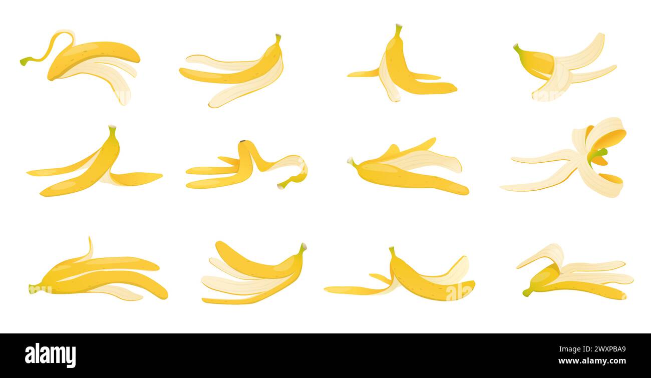 Slipping On Banana Stock Vector Images Alamy