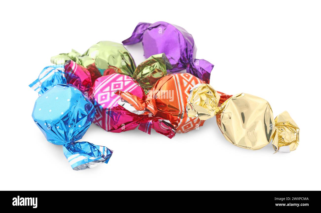 Chocolate candy wrappers foil Cut Out Stock Images & Pictures - Alamy
