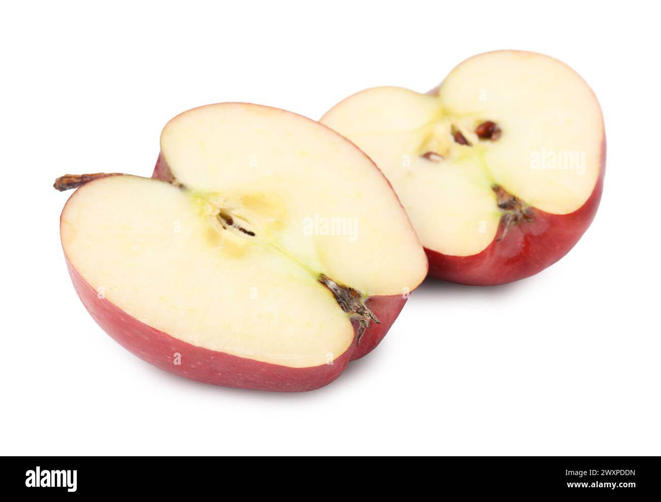 Halves of apple Cut Out Stock Images & Pictures - Alamy
