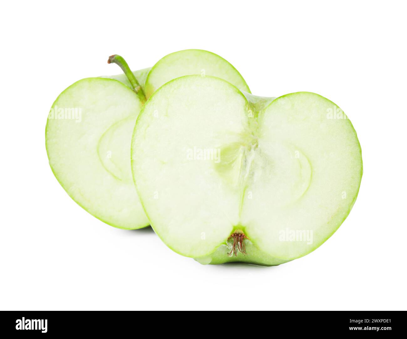 Halves of apple Cut Out Stock Images & Pictures - Alamy