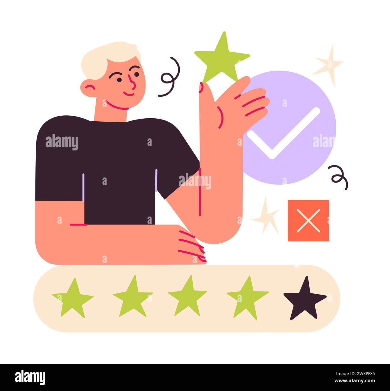 Five star service Stock Vector Images - Alamy