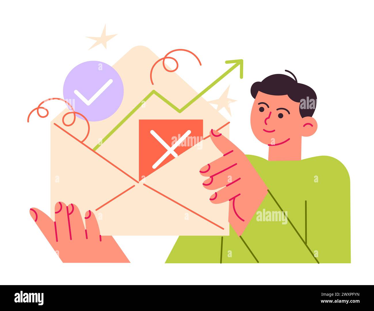 Opens envelope hi-res stock photography and images - Alamy