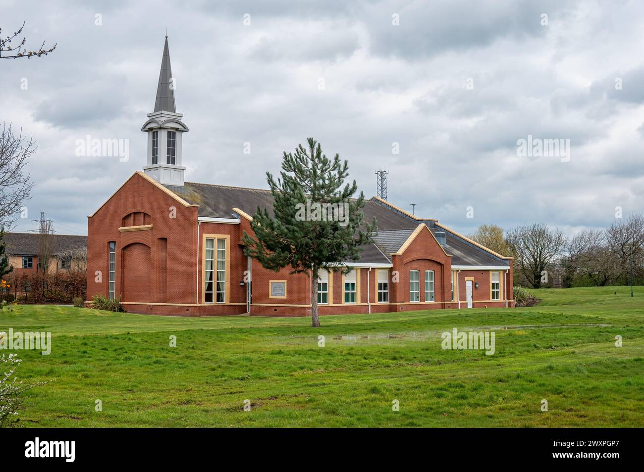 Modern style brick built Christian Church Stock Photo - Alamy