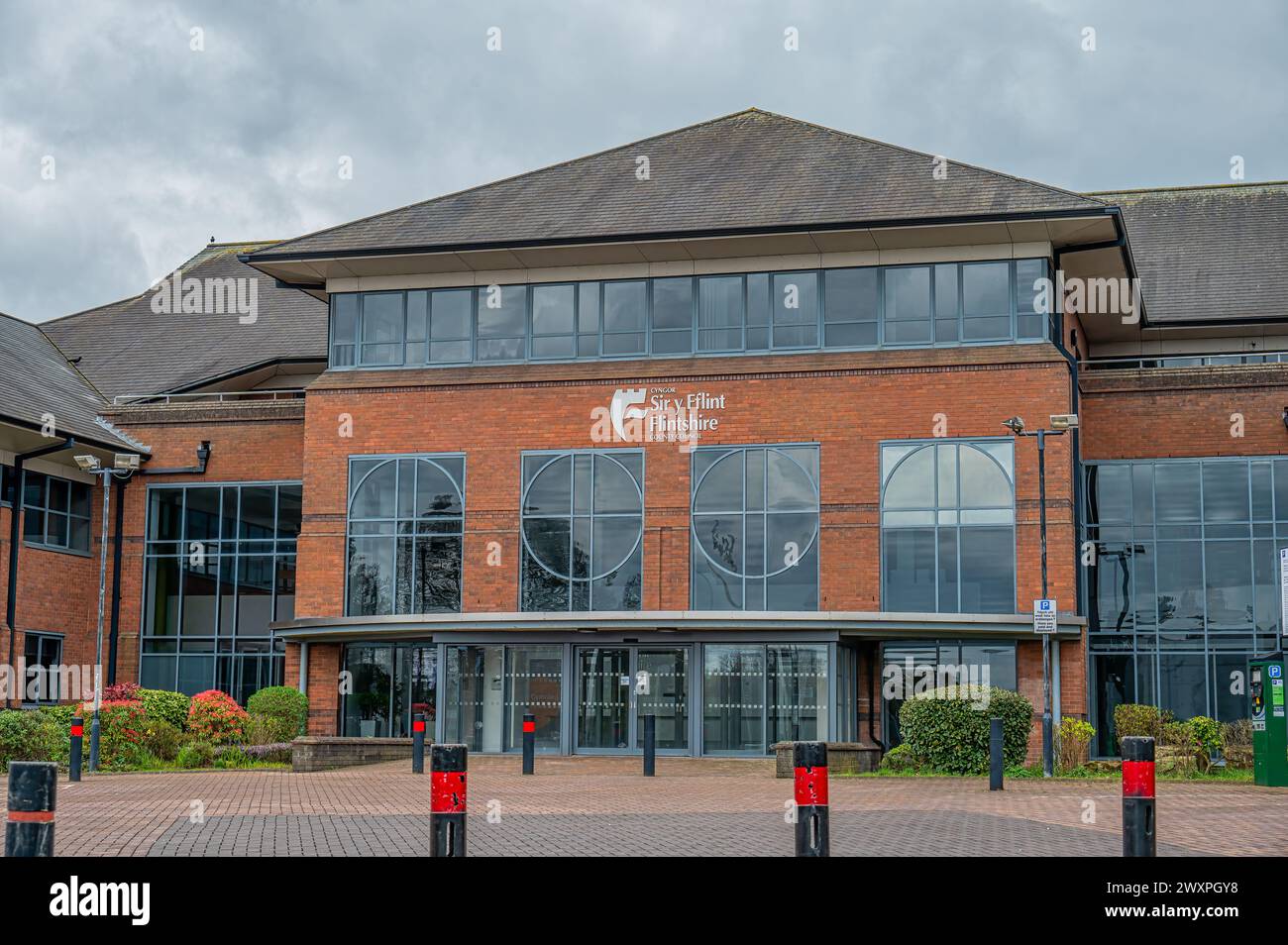 LONDON, UK -MARCH 31 2024: Flintshire council building in North Wales ...