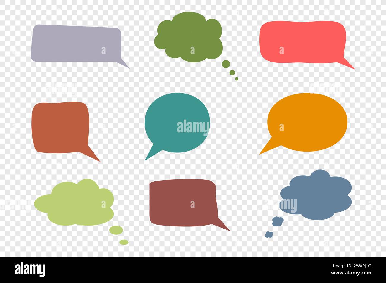 Colorful speech bubbles and dialog balloons Stock Vector Image & Art ...