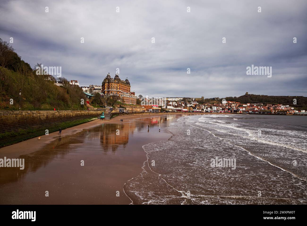 Winter beach scene at Scarborough Stock Photo - Alamy