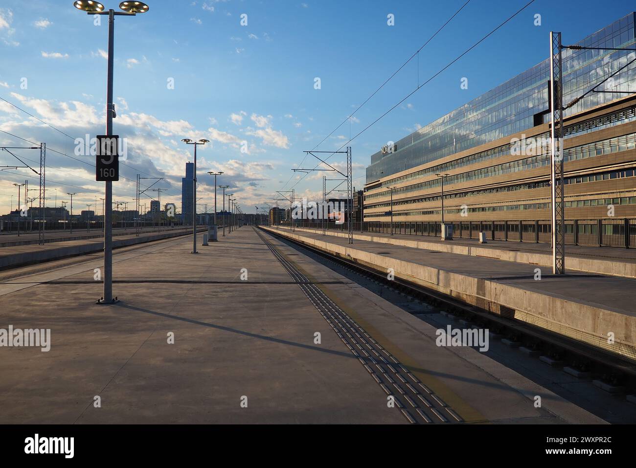 Belgrade, Serbia, 03.17.24 Novi Belgrade railway station is one of the ...