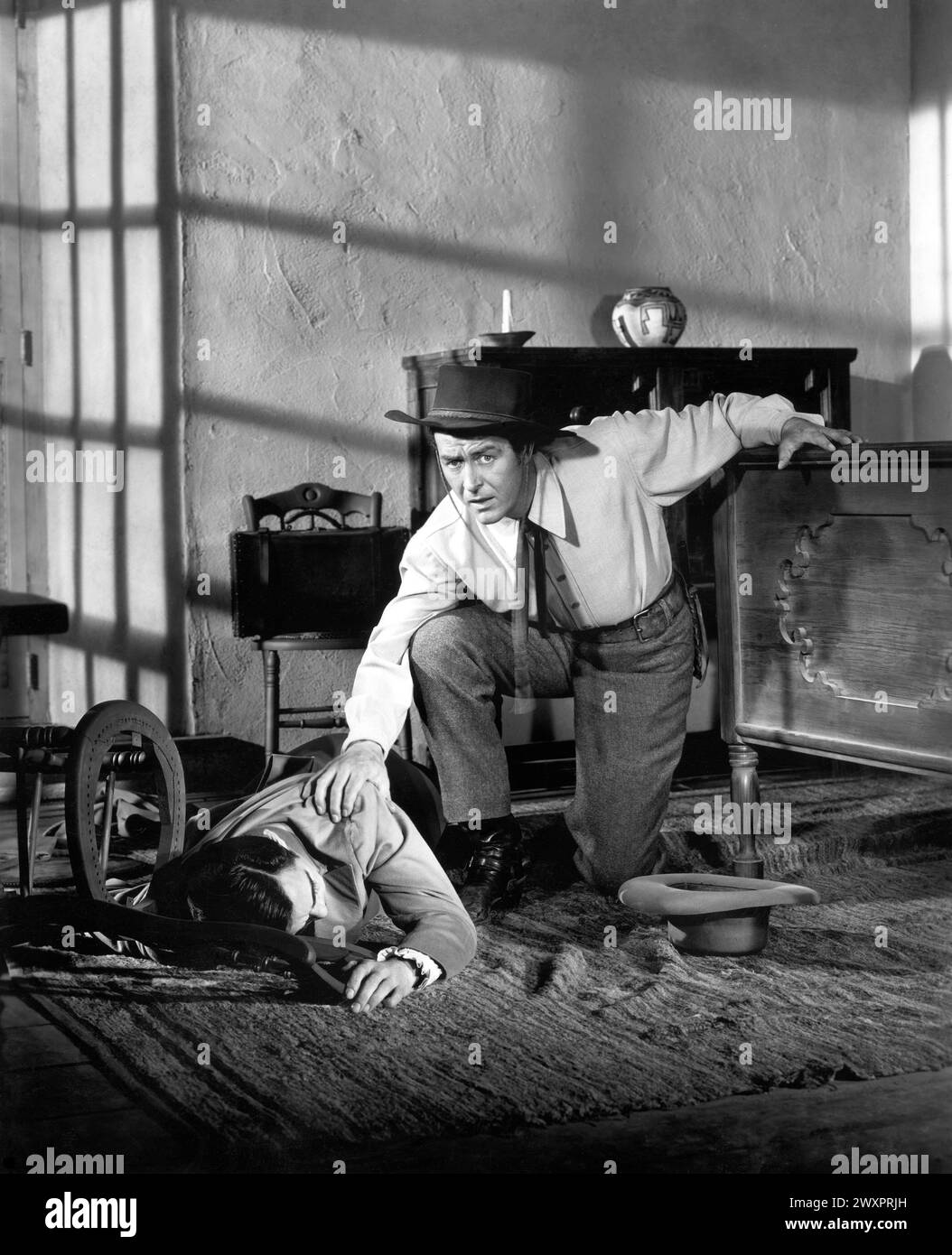 Ray Milland, on-set of the film, "California", Paramount Pictures, 1947 ...
