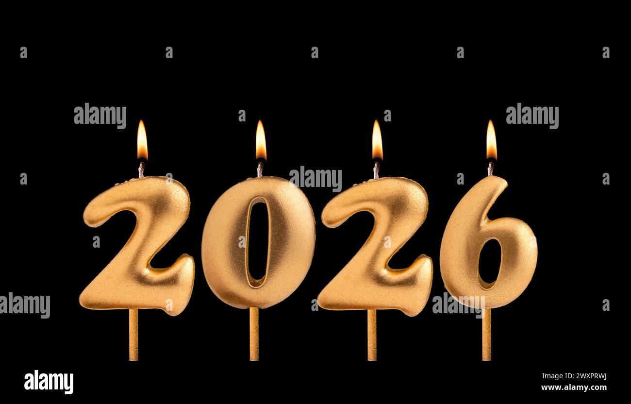 White gold number 2026 on hi-res stock photography and images - Alamy