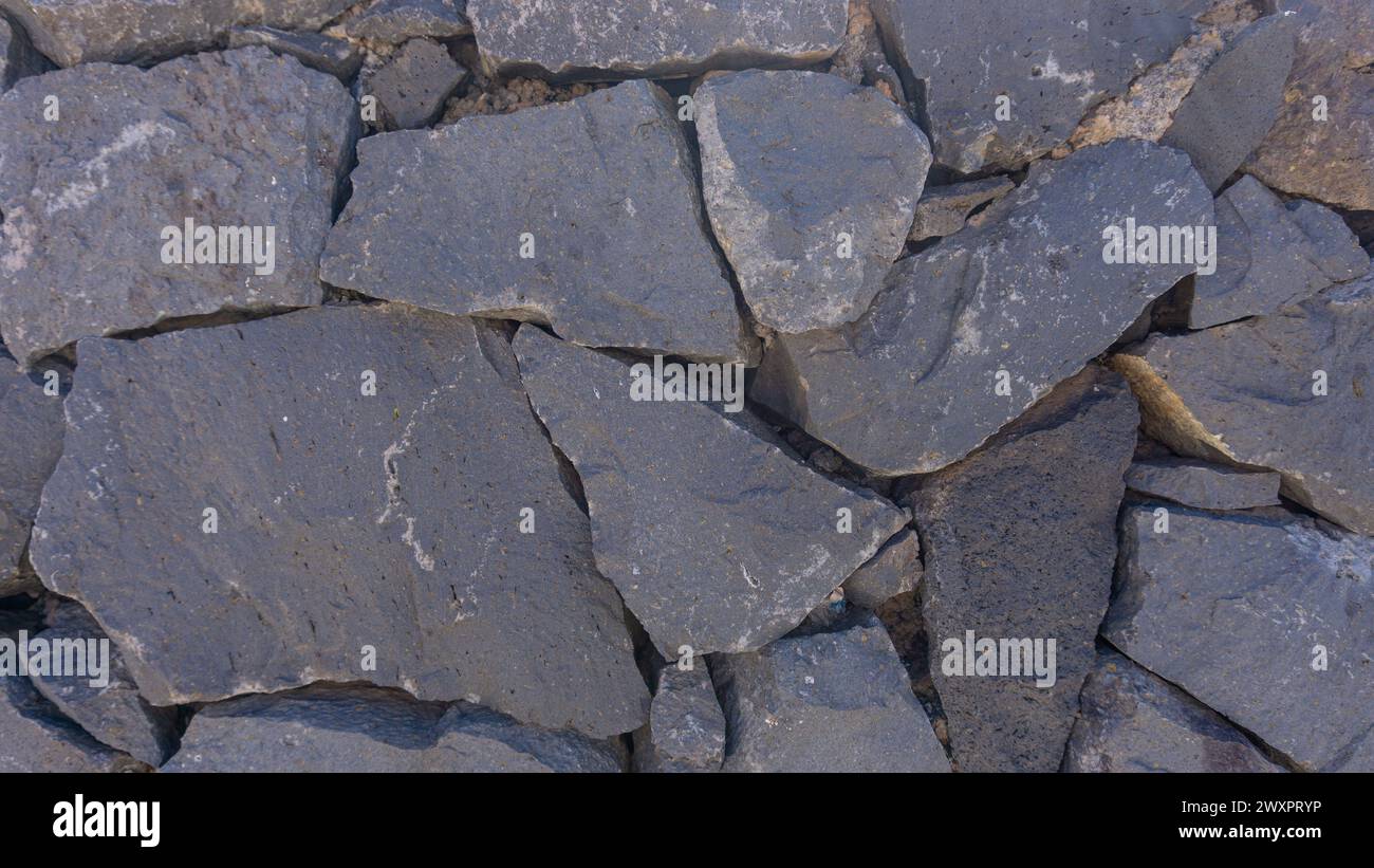 Rugged texture, historic stone construction Stock Photo - Alamy