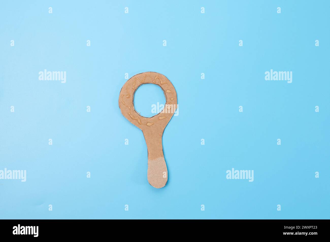 a cardboard magnifying glass craft for kids play, handmade loupe toy ...
